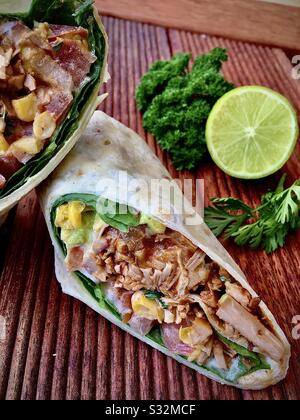 Vegan wrap with jackfruit Stock Photo - Alamy