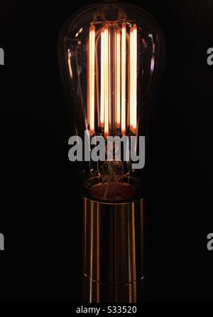 Lightbulb and Filaments Stock Photo - Alamy