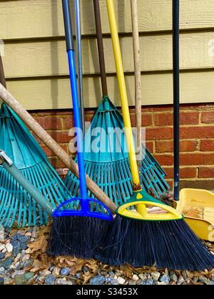 rake, broom, rakes, brooms Stock Photo - Alamy