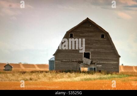 Old farmyard barn, agriculture, country life, wooden, structures Stock ...