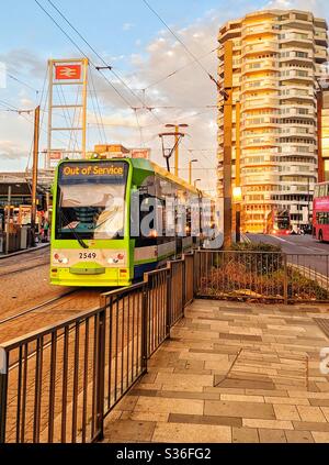 Tram and Croydon No.1 Building or 50p Building or NLA Towers Stock ...