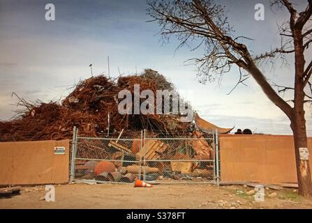 Calgary, Alberta, scrap metal, recycling, re-use , heap, junk Stock ...