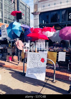 No Cop Coop in CHAZ or CHOP autonomous zone on Capitol Hill in Seattle ...