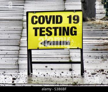 A Coronavirus testing station has been set up in Victoria Park ...