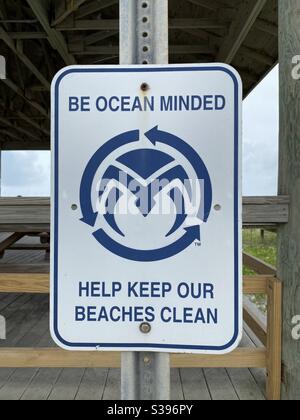 Help keep the beach clean sign please take your trash with you. at the ...