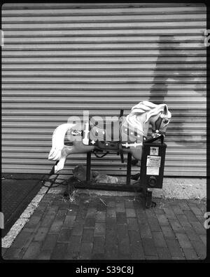 Mechanical Horse ride at Grocery store in South Park Slope, Brooklyn ...