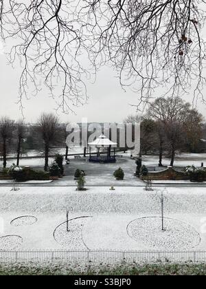 Colchester Castle in the snow, December 2020 Stock Photo - Alamy
