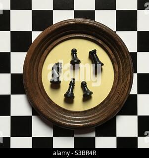 Collage of chess game Stock Photo - Alamy