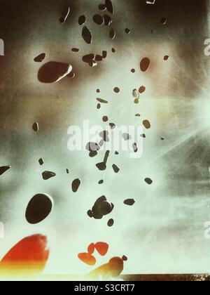 Abstract flying pebbles Stock Photo - Alamy