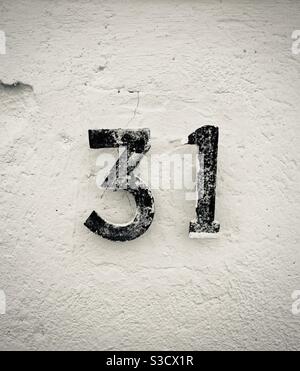 House number 31 Stock Photo - Alamy
