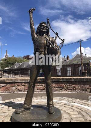 Bon Scott Statue, Kirriemuir, Scotland, UK.A monument to the 70s rock ...