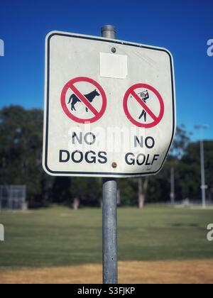 Golf Prohibited sign Stock Photo - Alamy