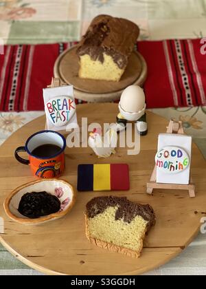 Traditional organic romanian breakfast at home Stock Photo - Alamy