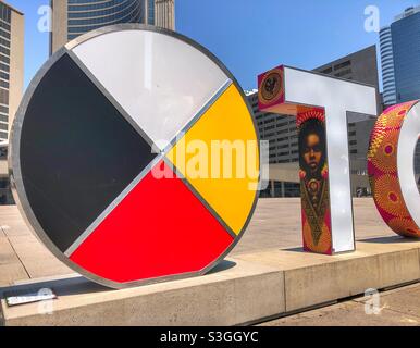 The Indigenous Medicine Wheel at Nathan Phillips Square in front of ...