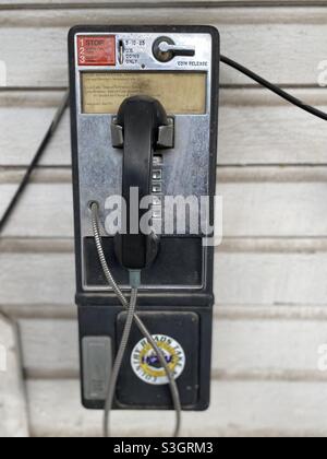 Vintage Pay Phone Stock Photo - Alamy