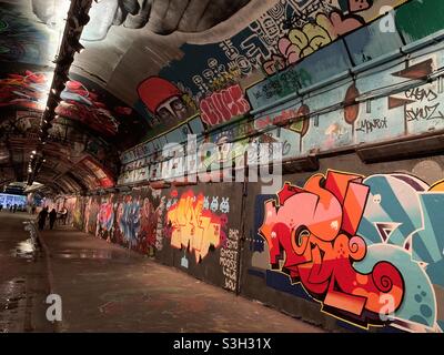 The Graffiti Tunnel, Waterloo, London Stock Photo - Alamy