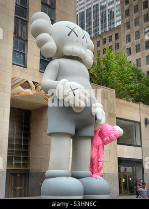 The artist Kaws New installation share, is on display at Center, Plaza ...