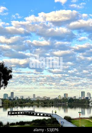 Wooden Maylands Jetty on the Swan River Perth Western Australia Stock ...
