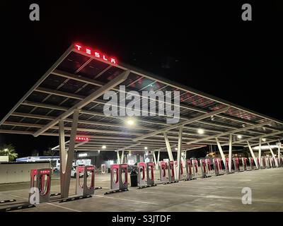 Largest Tesla Supercharger station in the world over 100 charging ...