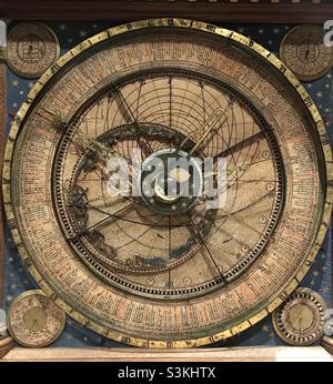 Ancient mechanical clock ,16th Century,Castle Rushen, Castletown. Isle ...