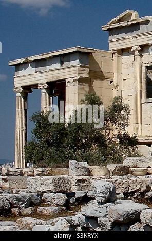 The Erechtheion is a temple near the Parthenon on the Acropolis and is ...