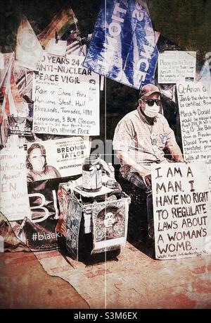 The White House Peace Vigil is an anti-nuclear weapons protest vigil ...