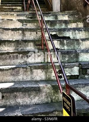 USA, Georgia, Savannah. Historic steps on River street Stock Photo - Alamy