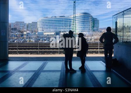 Budapest ONE Business Park seen from Kelenfold Railway Station ...