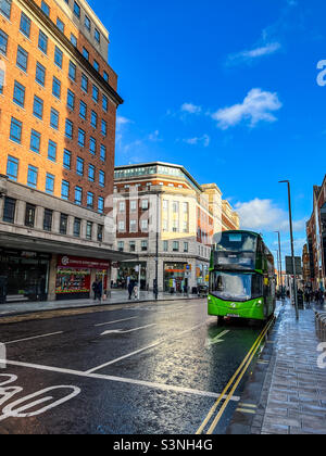The Headrow in Leeds city centre at sunset Stock Photo - Alamy