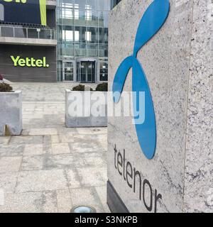 Yettel logo at the company's headquarters in Business Park Sofia ...
