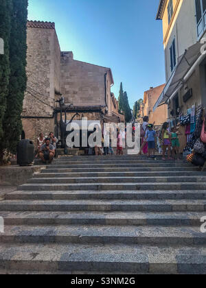 Pollenca town, Calvari Steps, Mallorca Stock Photo - Alamy