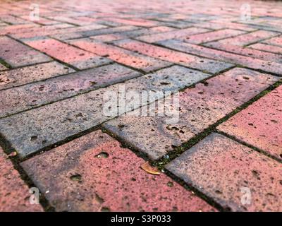 Brick block paving patterns Stock Photo - Alamy