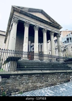 Roman temple of Vic, Spain. The building dates from the early 2nd ...