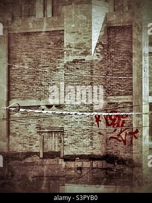 Modern buildings with broken windows in an urban area Stock Photo - Alamy