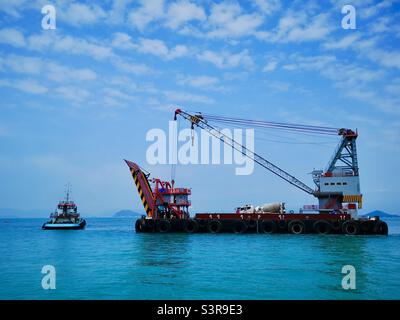 The new ferry pier in Pak Kok village, Lamma Island, Hong Kong Stock ...