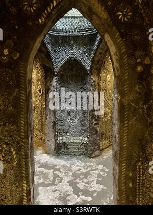 The shell grotto.. tunnels with the walls lined with millions of shells ...