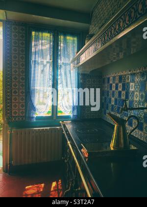 Monet's Kitchen in Giverny, France Stock Photo - Alamy