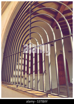 Puerto Pollenca church, Mallorca Stock Photo - Alamy