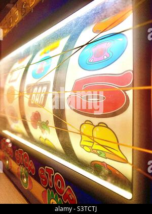 Closeup of slot machine Stock Photo - Alamy