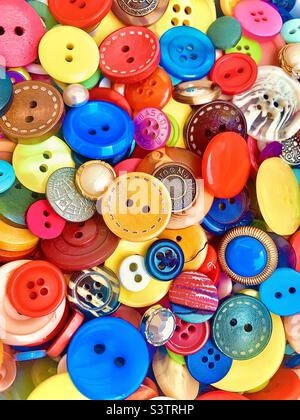 variety of colorful sewing buttons Stock Photo - Alamy