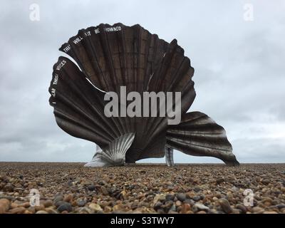 Maggie Hamblin Shell Sculpture Aldeburgh Suffolk UK Beach Sea Front ...