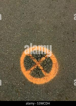 Cross Icon in Circle Shape Stock Photo - Alamy