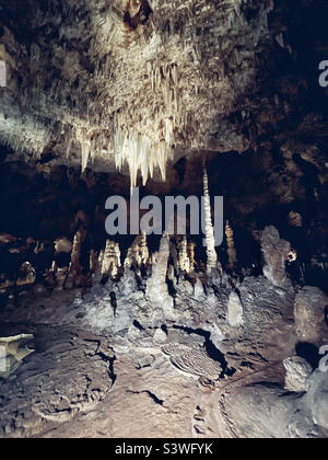 Stalagmites & stalactites in Carlsbad Caverns National Park Stock Photo ...