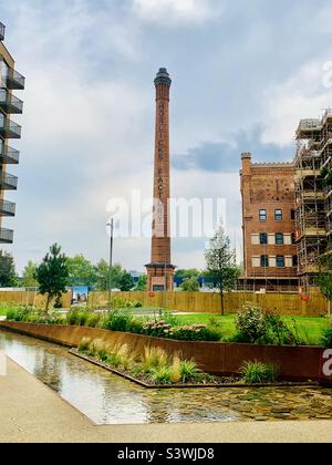 The iconic Horlicks Factory chimney can be seen from Slough town centre ...