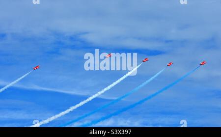 RAFAT Red Arrows at the Bournemouth Air Show 2022 Stock Photo - Alamy