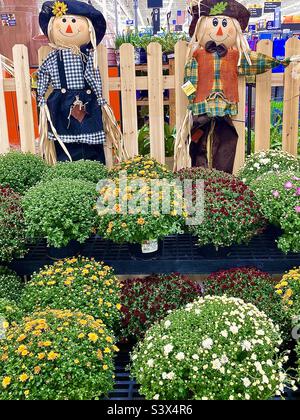 Seasonal display at a Walmart store in Utah, USA featuring a trio of ...