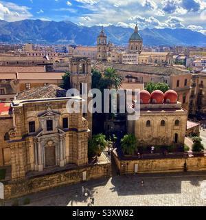 Rooftop view in Palermo Sicily Stock Photo - Alamy