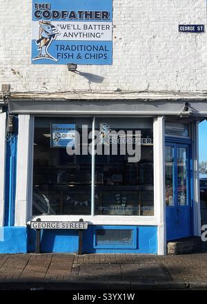 The Codfather fish and chip shop George street Ryde Isle of Wight 2023 ...