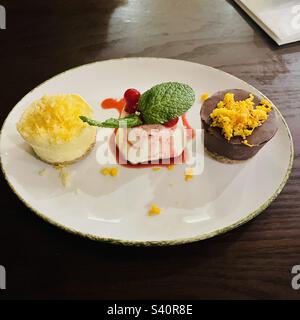 Trio of Desserts Stock Photo - Alamy