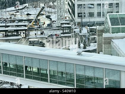 A view from my 3rd floor hospital room of the HELIX Skybridge at the U ...